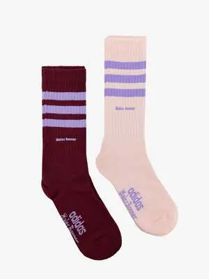 WALES BONNER X ADIDAS Cotton Blend Bipack Socks - Red