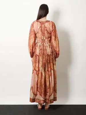 Zimmermann Cotton And Silk Blend Wanderlust Long Dress