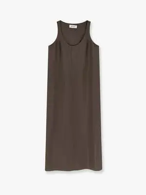 RÓHE Long Silk Dress - Brown