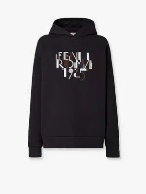 Fendi Oversize Cotton Sweatshirt - Black
