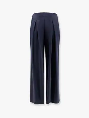 Max Mara Mxppalude Satin Trousers - Blue