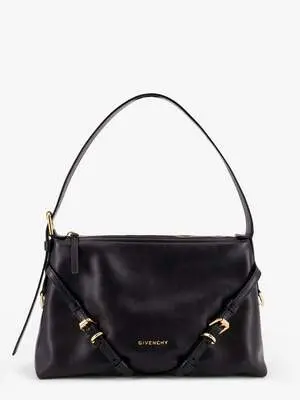 Givenchy Voyou Leather Shoulder Bag - Black