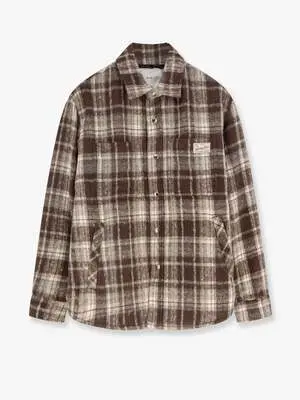 DUNST Madras Pattern Flannel Jacket - Brown