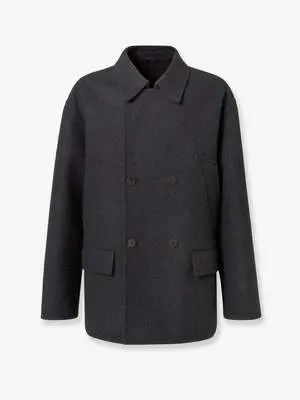 Fendi Double-breasted Wool Felt Peacoat - Grey