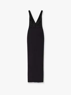 Elisabetta Franchi Red Carpet Long Dress - Black