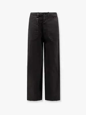 MASSIMO OSTI STUDIO Gabardine Trousers - Black