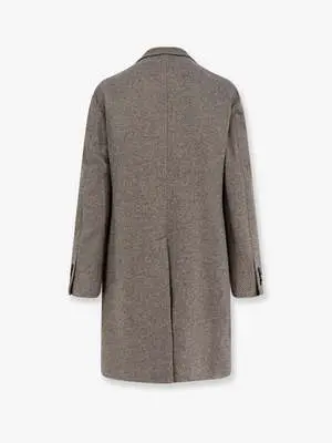 Tagliatore Herringbone Virgin Wool And Cashmere Coat