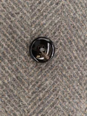 Tagliatore Herringbone Virgin Wool And Cashmere Coat