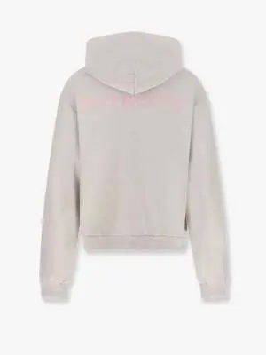 Balenciaga Cotton Zip-up Hooded Sweatshirt With Embroidered Logo