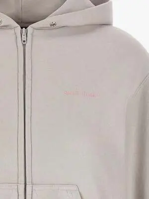 Balenciaga Cotton Zip-up Hooded Sweatshirt With Embroidered Logo