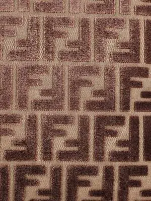 Fendi Roll Large Ff Jacquard Fabric Shopping Bag