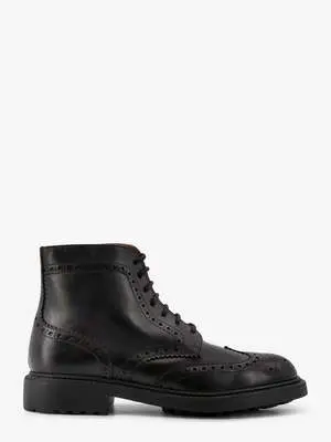 DOUCAL'S Triumph Leather Ankle Boots - Black