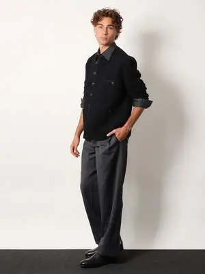 TONYWACK Striped Wool Blend Shirt