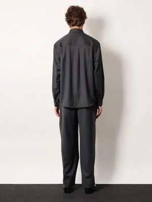 TONYWACK Striped Wool Blend Shirt