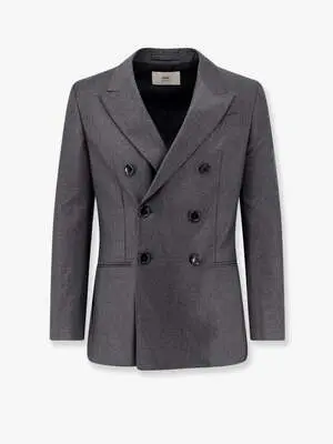 AMI Paris Double-breasted Virgin Wool Blazer