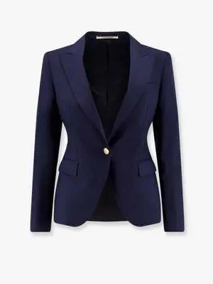 Tagliatore Virgin Wool Blend Blazer - Blue