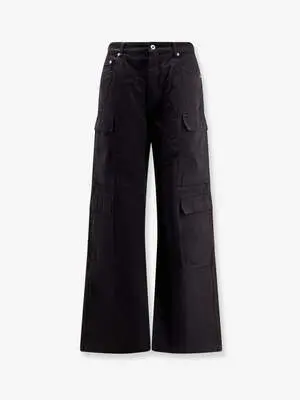 Rick Owens Double Cargo Organic Cotton Trousers - Black