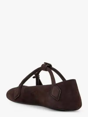 Alaïa Le Teckel Suede Ballet Flats - Brown