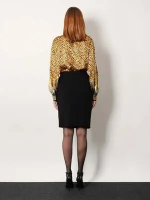 Versace Stretch Viscose Midi Skirt