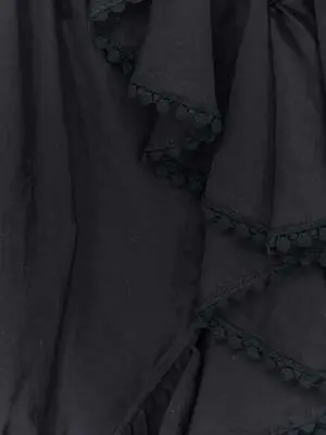 ACTUALEE Shirt With Rouches - Black