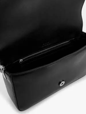 Pinko Love One Classic Leather Shoulder Bag - Black