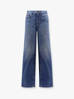 Chloé Jeans With Leather Logo Tag - Blue