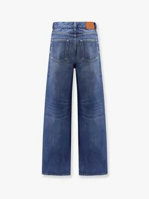 Chloé Jeans With Leather Logo Tag