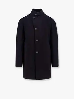 Tagliatore Gordon Wool And Cashmere Coat Blue