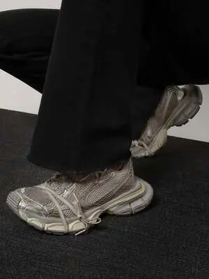 Balenciaga 3xl Low-top Mesh Sneakers - Grey