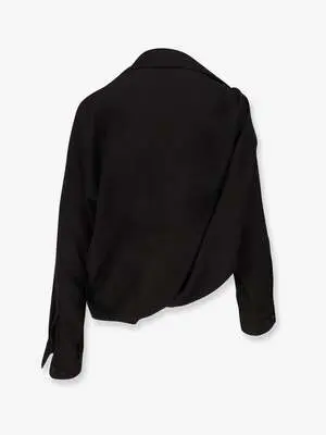 Balenciaga One Shoulder Lyocell Shirt