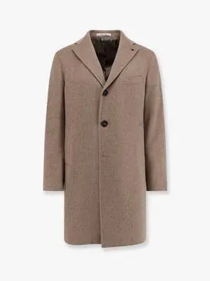 Tagliatore Virgin Wool Coat - Beige