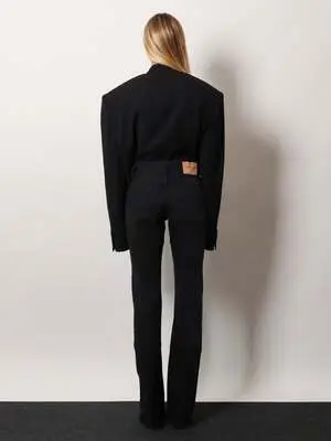 Balenciaga Denim Trousers With Frayed Edges