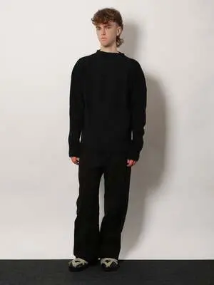 Rick Owens Fisherman Round Neck Virgin Wool Sweater