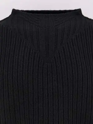 Rick Owens Fisherman Round Neck Virgin Wool Sweater