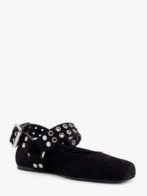 Alaïa Suede Biker Flat Ballerinas