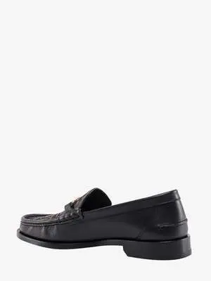 Fendi O' Lock Leather Loafer With Ff Insert