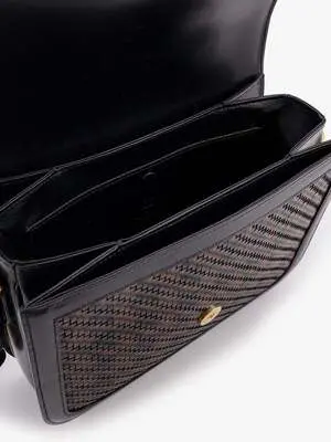 Valentino Garavani 9to5 Woven Leather Shoulder Bag