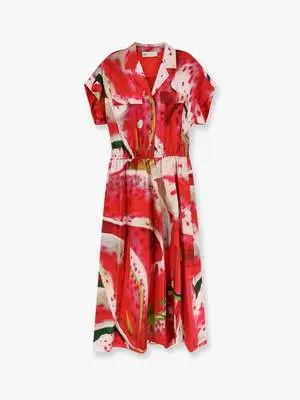 Tory Burch Printed Silk Chemisier/dress - Multicolor