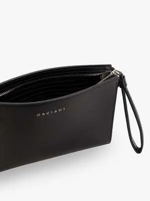 Orciani Leather Clutch Bag