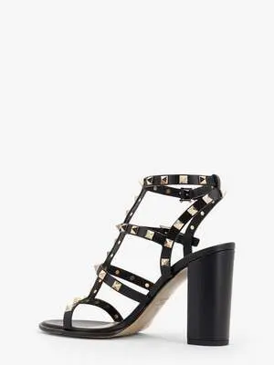 Valentino Garavani Rockstud Leather Sandals With Iconic All-over Studs