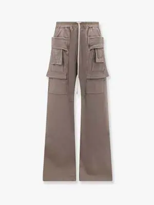 Rick Owens Cotton Cargo Trousers - Grey