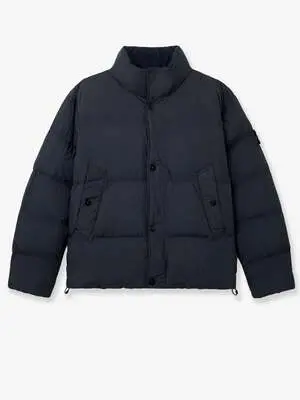 Stone Island Garment Dyed Crinkle Reps Ny Down Jacket - Blu