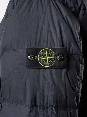 Stone Island Garment Dyed Crinkle Reps Ny Down Jacket - Blu