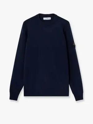 Stone Island Virgin Wool Blend Sweater - Blue