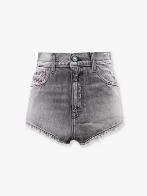DIESEL® Blue Denim Shorts With A Destroyed Effect - Grey