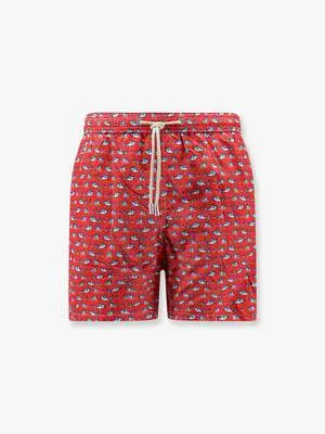 MC2 SAINT BARTH Recycled Polyester Swim Trunks - Red