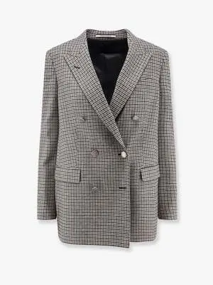 Tagliatore Jasmine Pied-de-poule Wool Blend Blazer