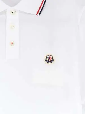 Moncler Cotton Polo Shirt With Logo Patch
