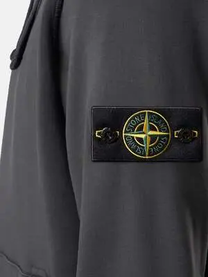 Stone Island Cotton Sweatshirt With Side Logo Patch