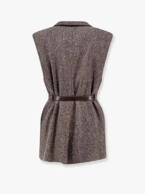 Brunello Cucinelli Sleeveless Blazer With Belt
